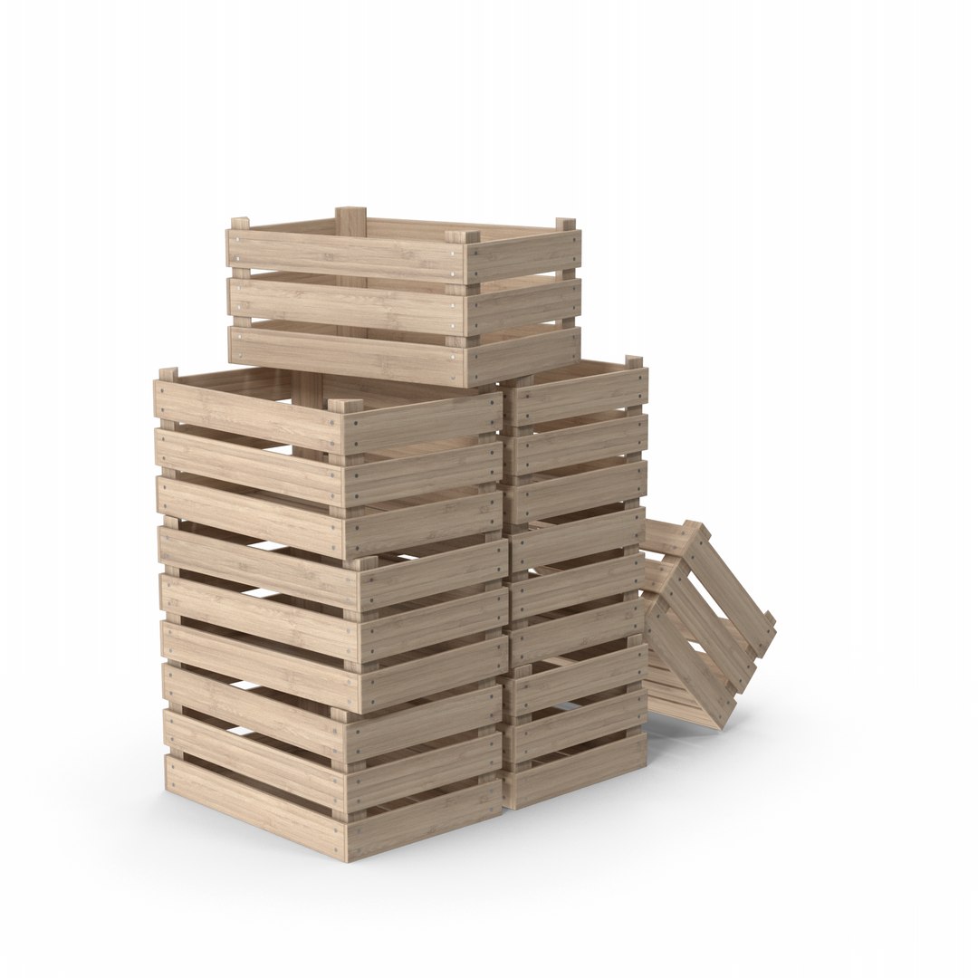 Stack Of Wooden Crates 3D - TurboSquid 2121342