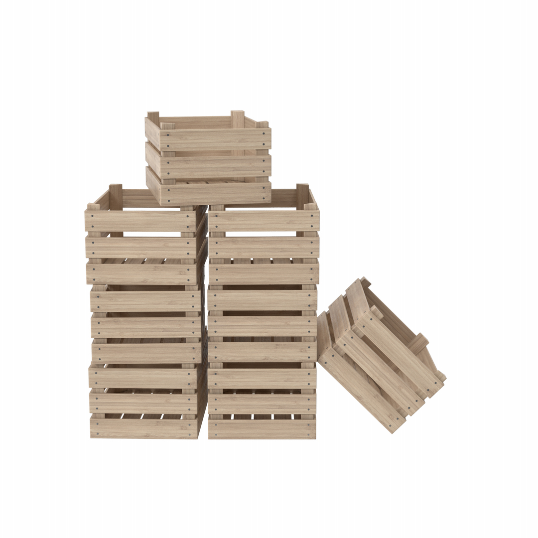 Stack Of Wooden Crates 3D - TurboSquid 2121342