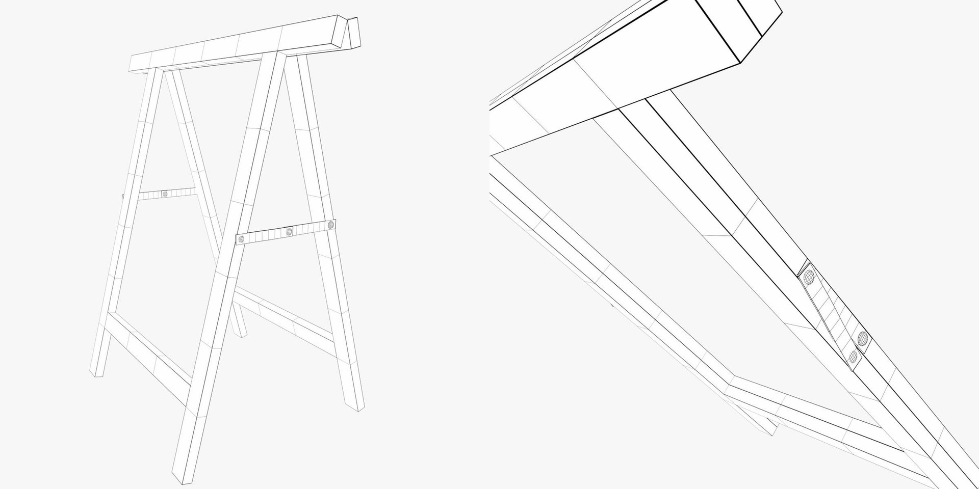 3D Trestle Support 1 Model - TurboSquid 1998875