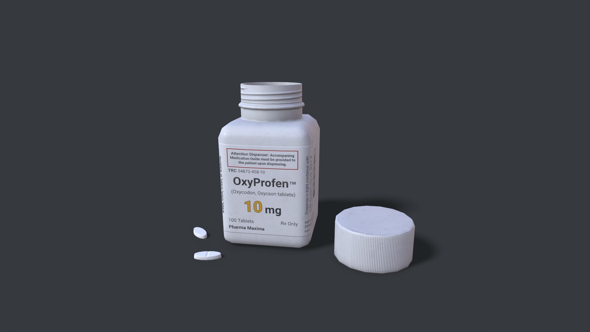 Pills Oxyprofen 3D - TurboSquid 1727129