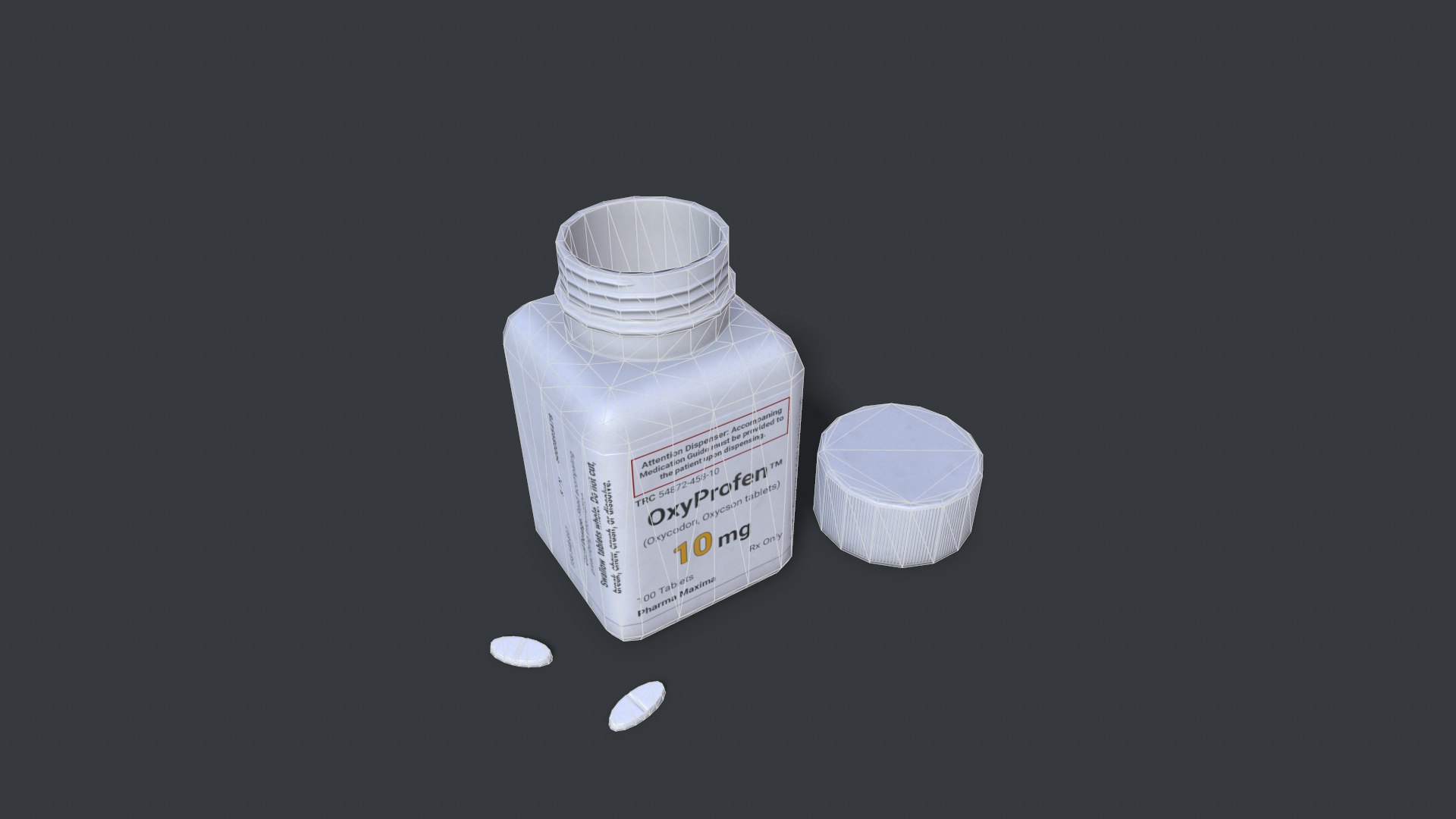 Pills Oxyprofen 3D - TurboSquid 1727129