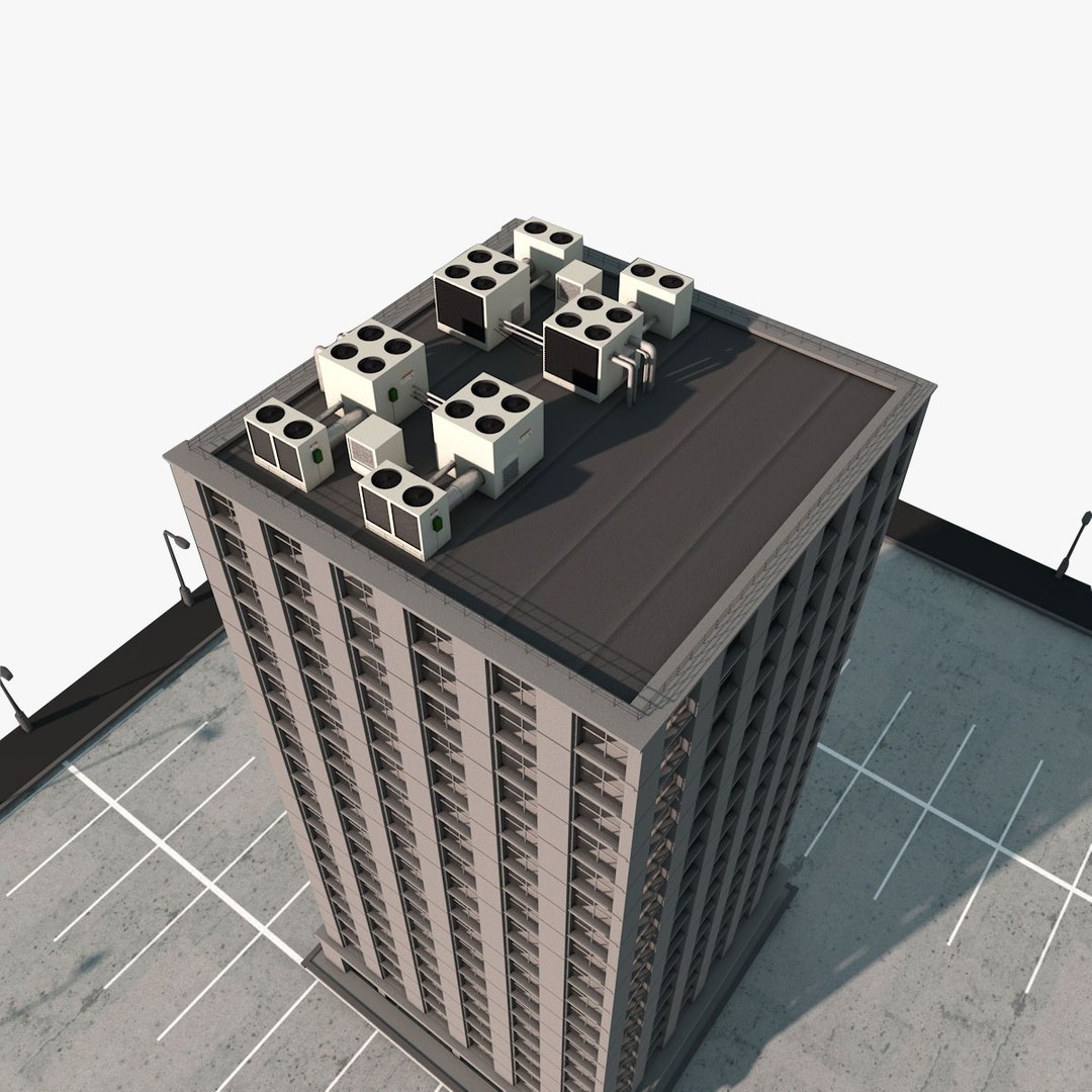 3d Building Parking Lot Model