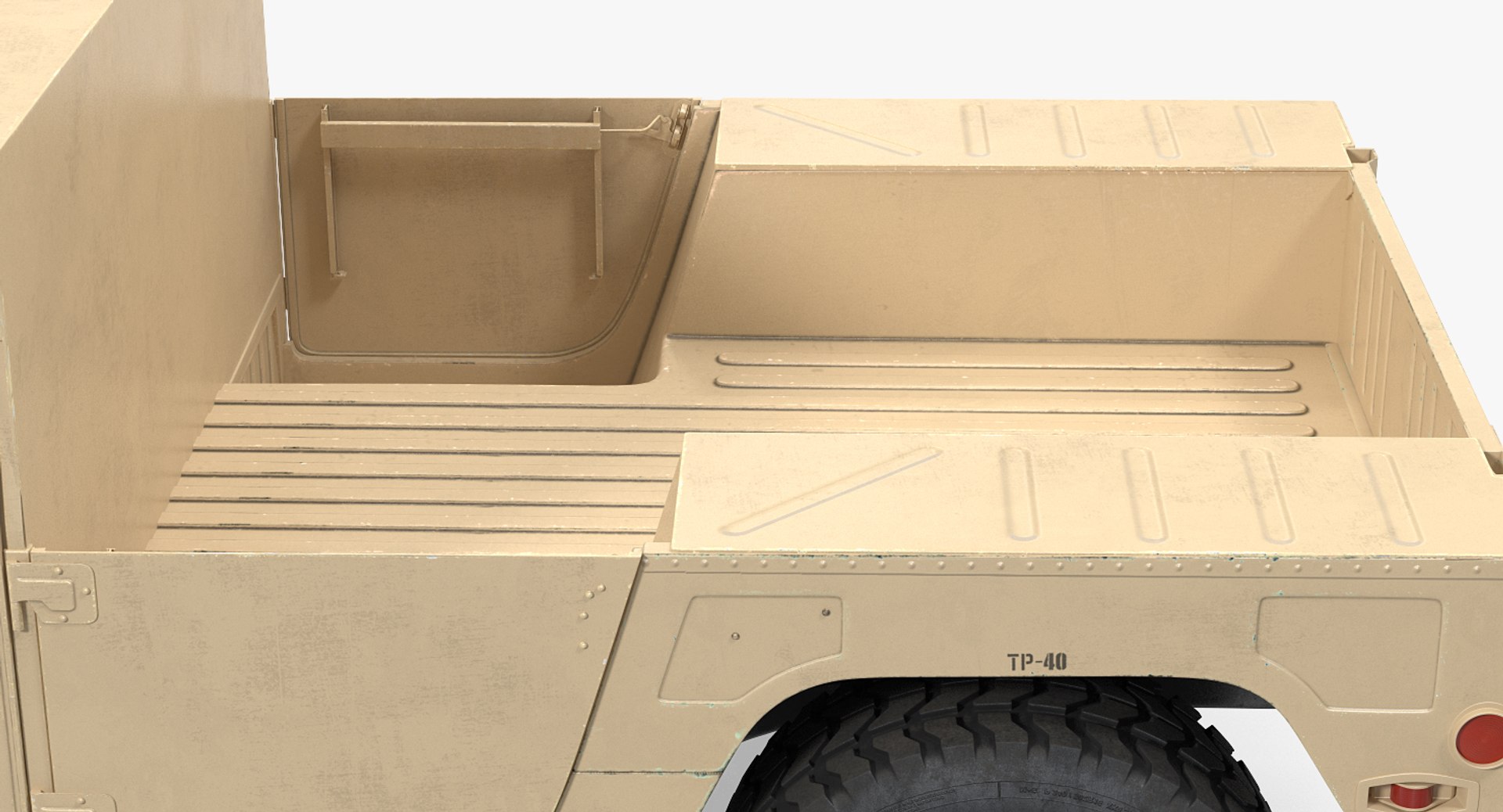 hmmwv m998 simple interior 3d model
