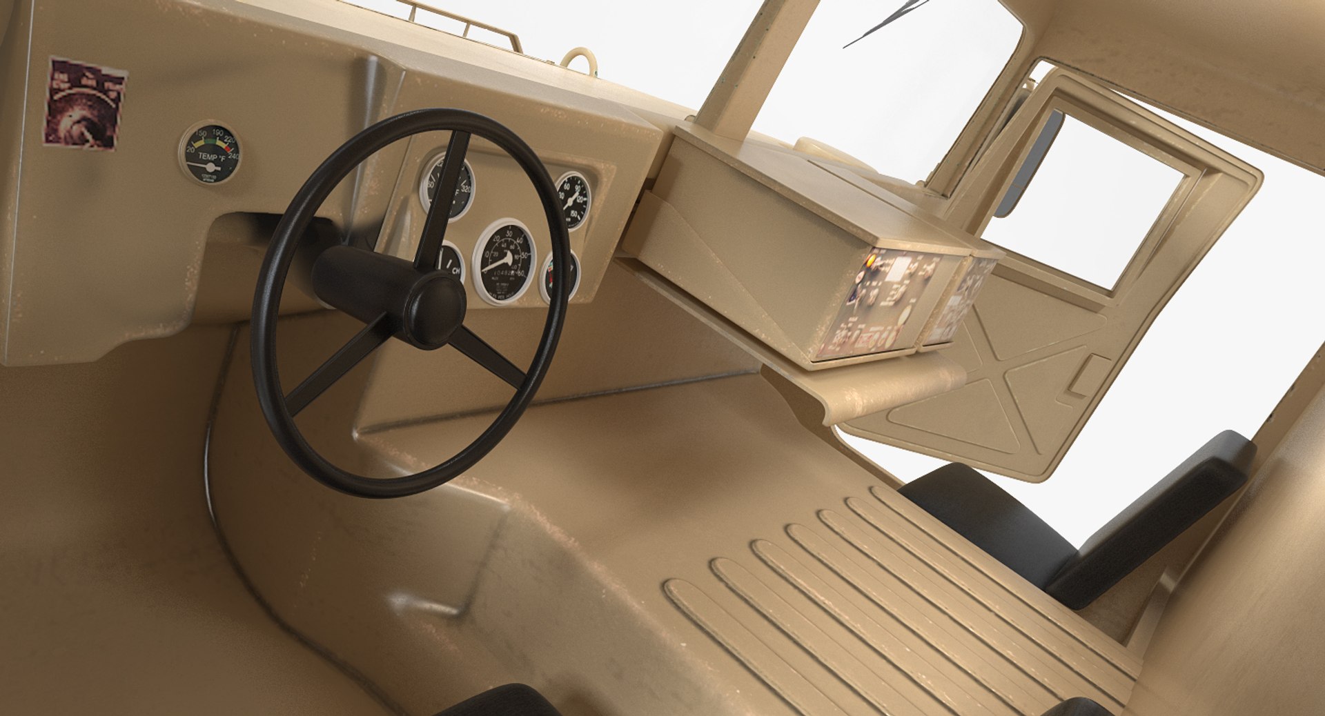 hmmwv m998 simple interior 3d model