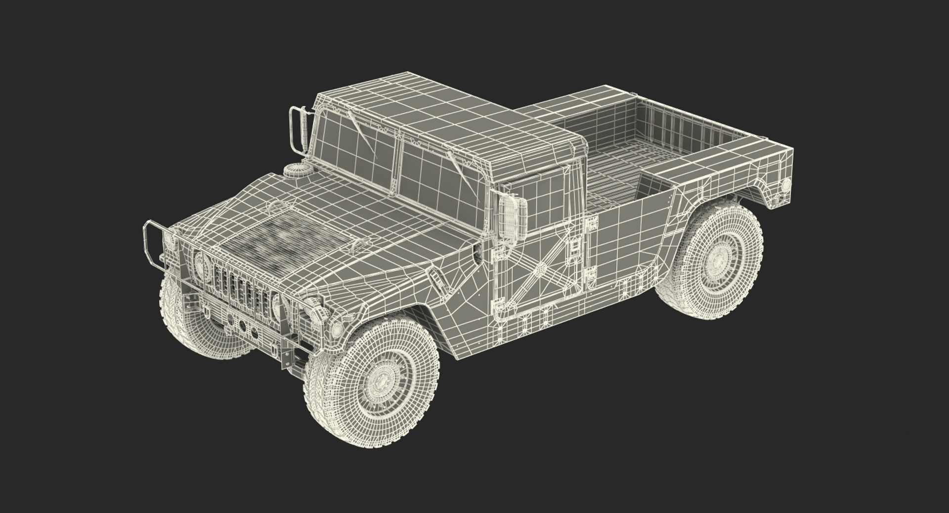 Hmmwv M998 Simple Interior 3d Model