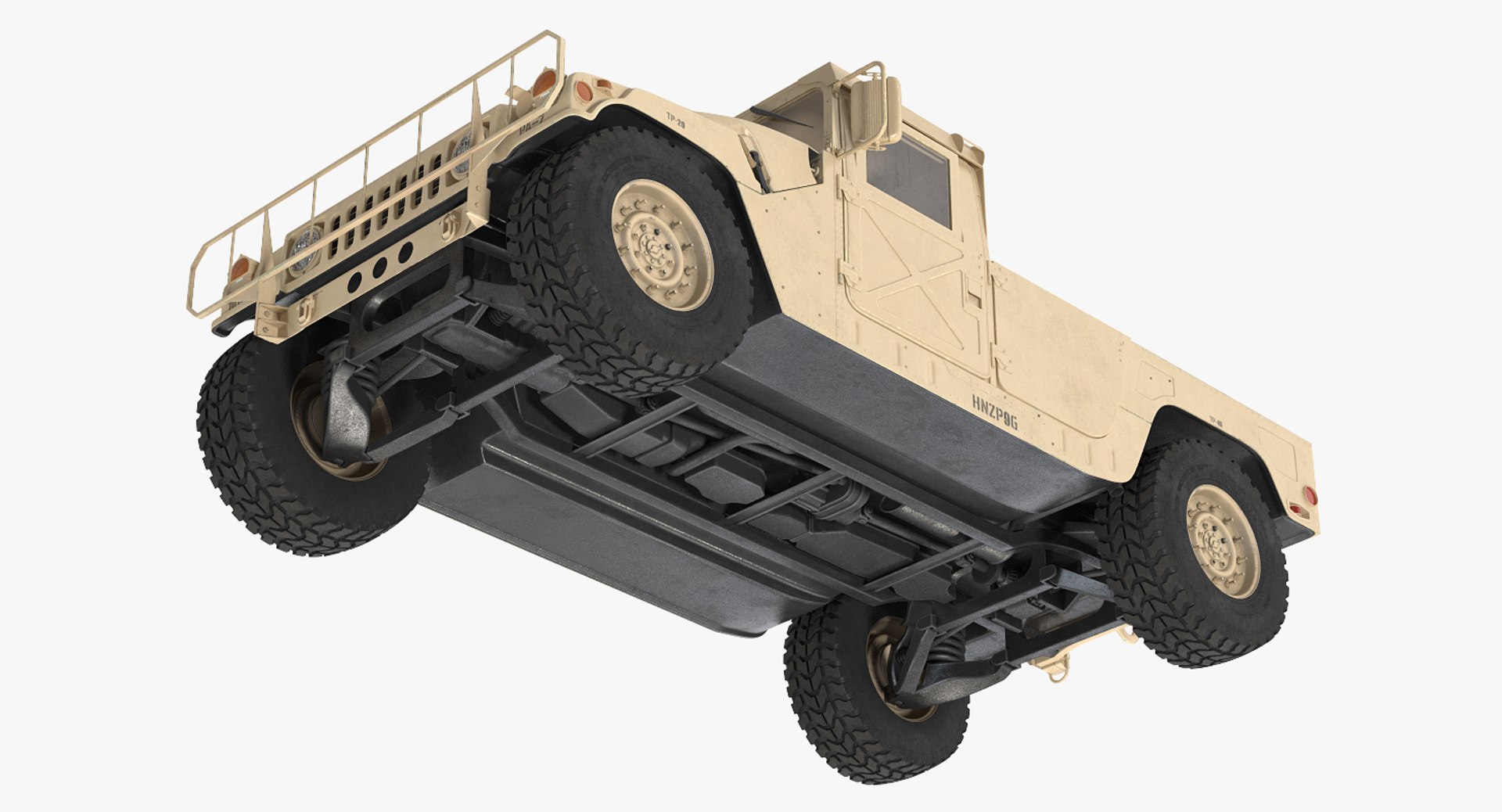 hmmwv m998 simple interior 3d model