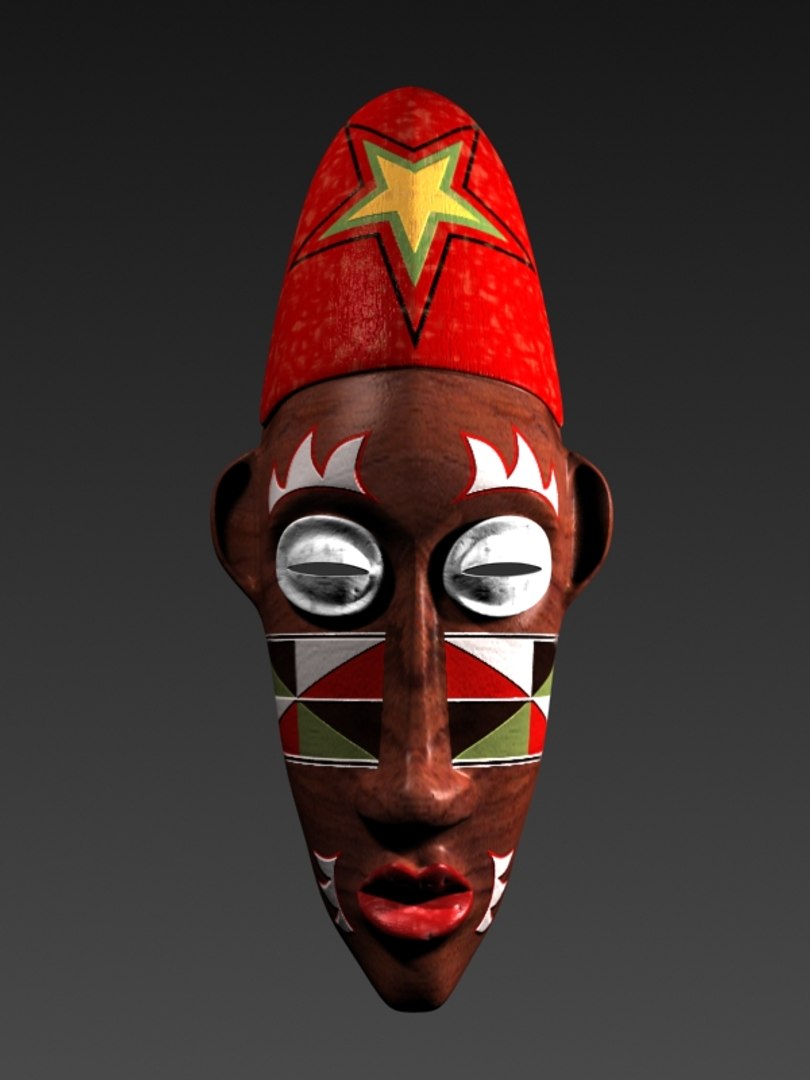 3d model african mask