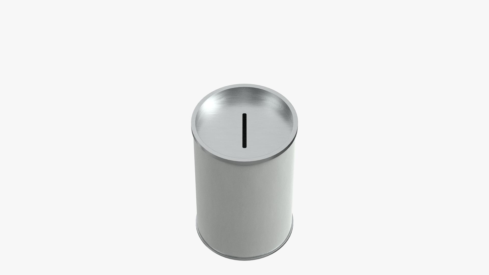 Cylindrical Money Box 3D Model - TurboSquid 2124034
