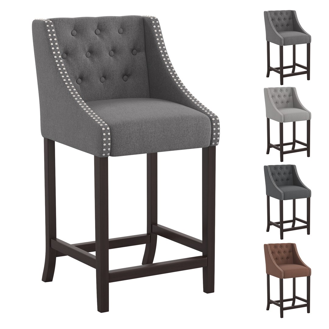 Bar Stool Carmel Series 30 Inch 3D Model - TurboSquid 1774657