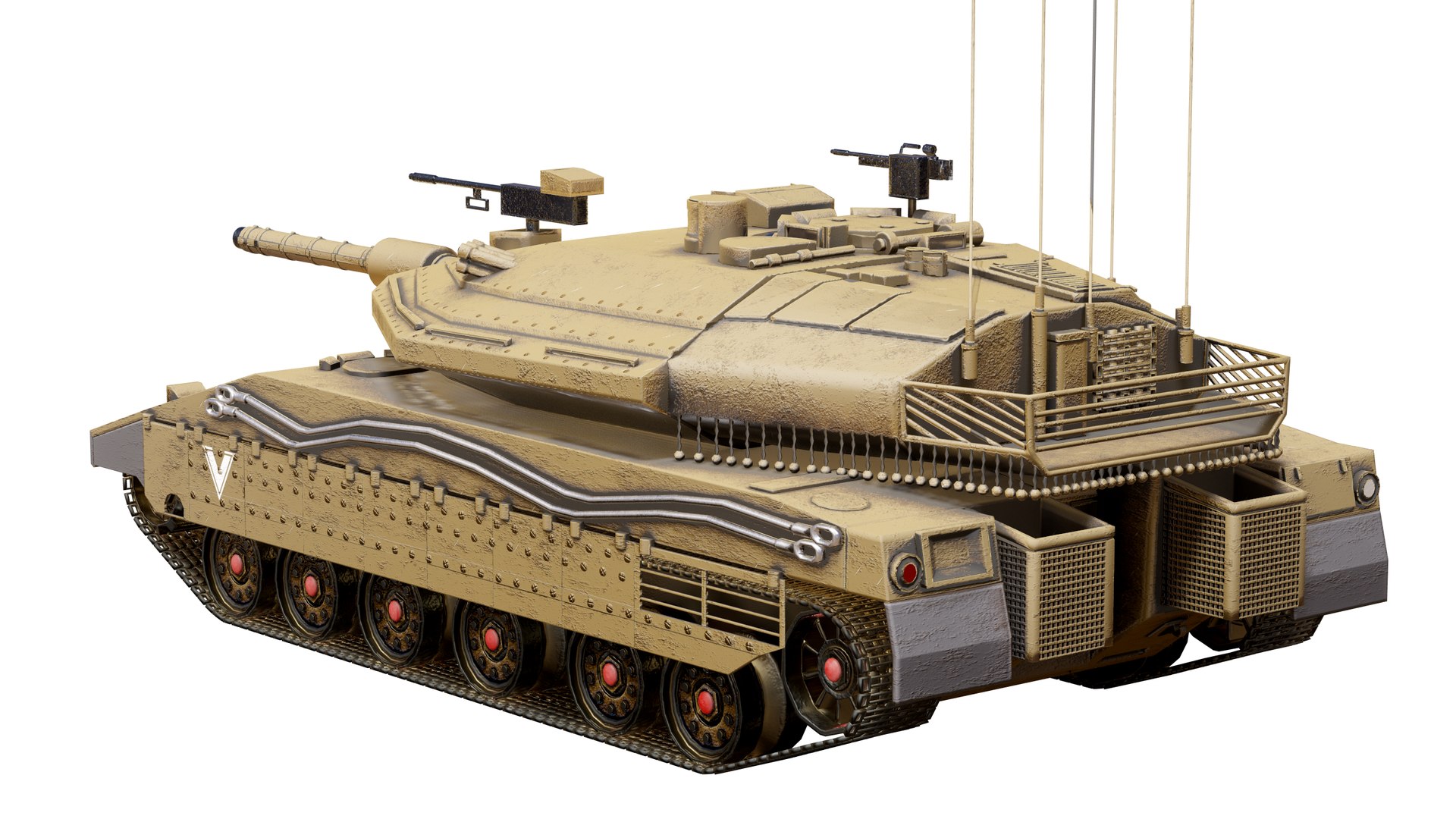 3D Merkava Main Battle Tank Model - TurboSquid 1652492