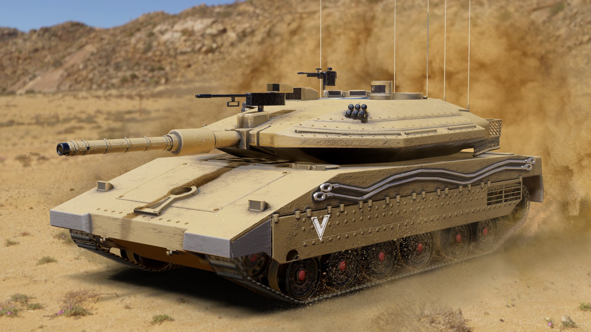 3D Merkava Main Battle Tank Model - TurboSquid 1652492