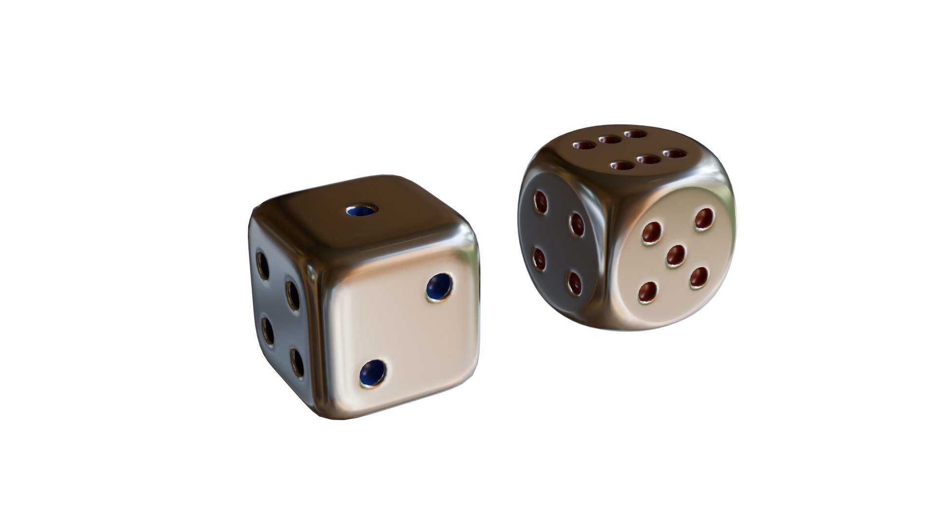 Two dices model - TurboSquid 2176757