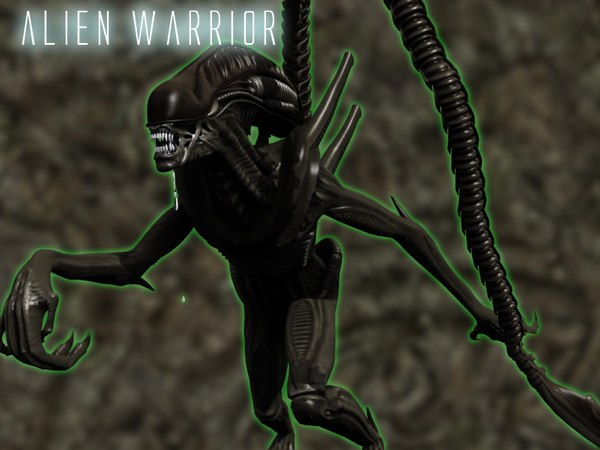 rigged xenomorph facehugger alien 3d max