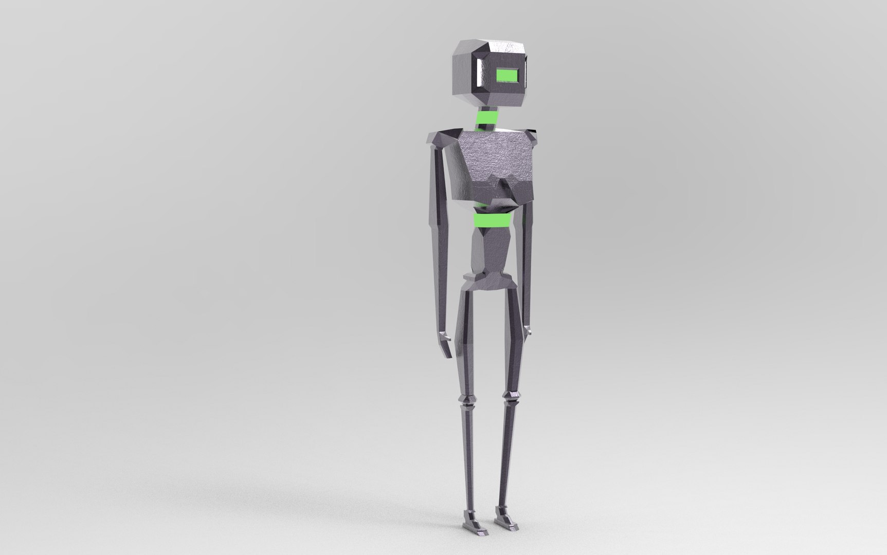 Cute Anthropomorphic Robot Model - TurboSquid 1947782