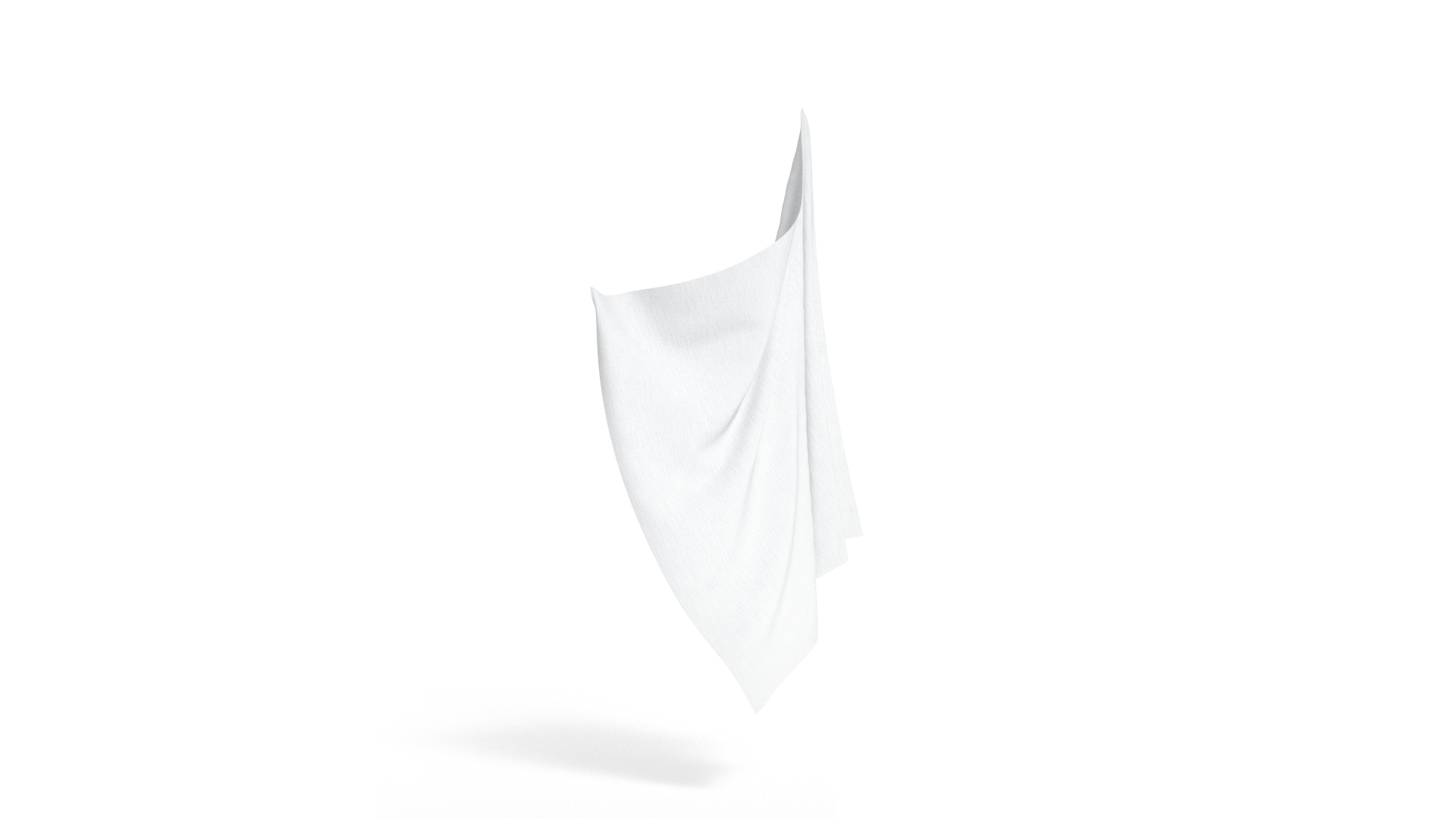 3D White Fabric Drapery 2 Types - Wrinkled Cotton Textile Material ...