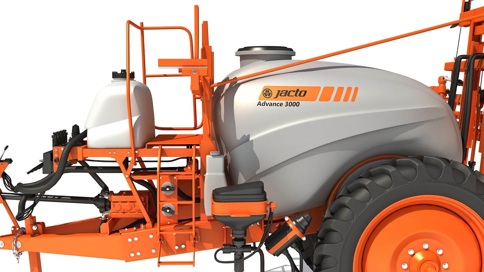 3D jacto trailed sprayer model - TurboSquid 1528356