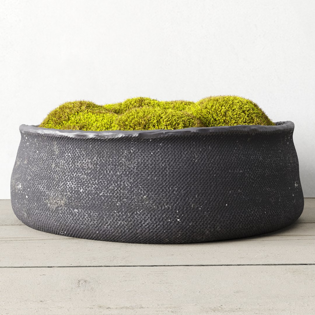 3D Model Crosshatch Concrete Vessels Moss - TurboSquid 1578557