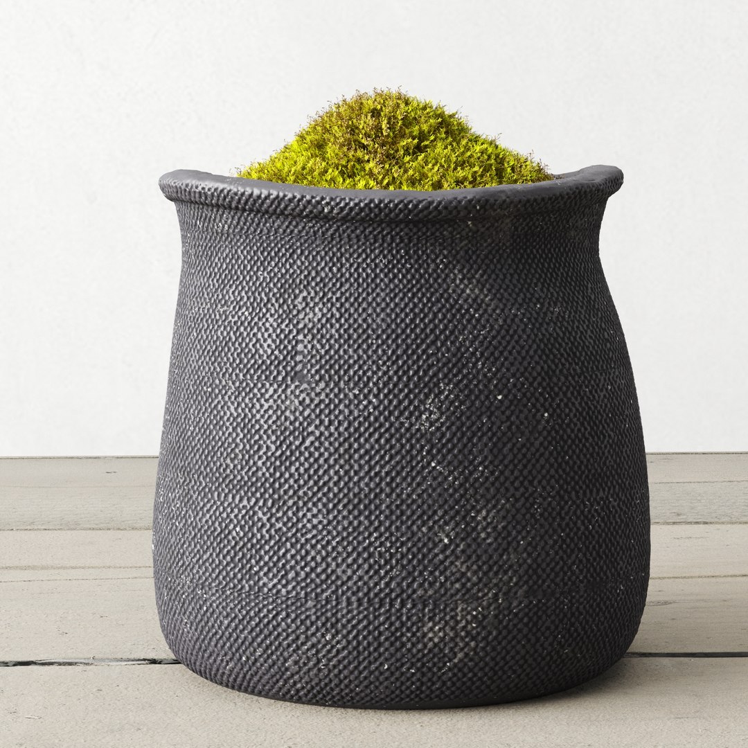3D Model Crosshatch Concrete Vessels Moss - TurboSquid 1578557