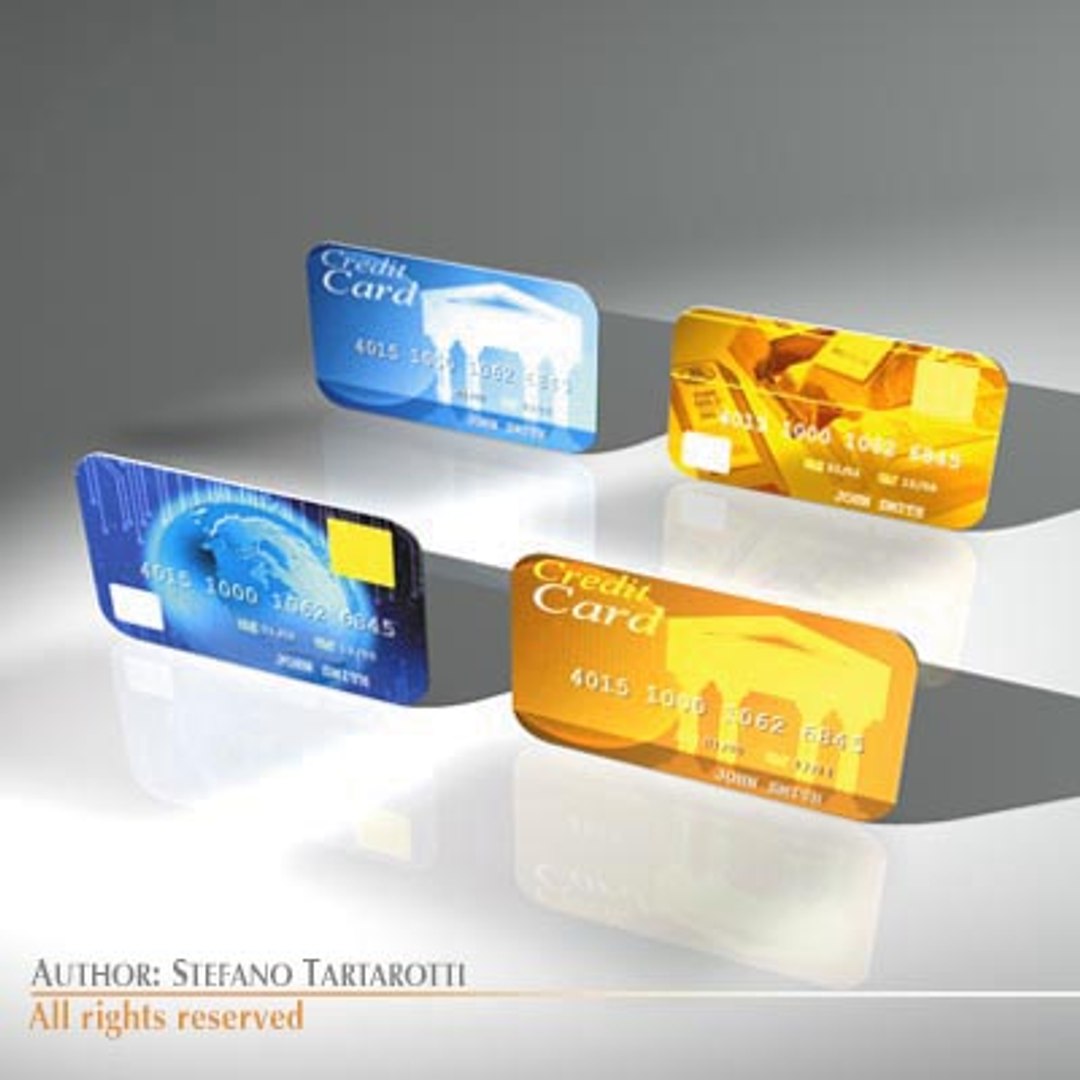 Credit Cards 3d Model