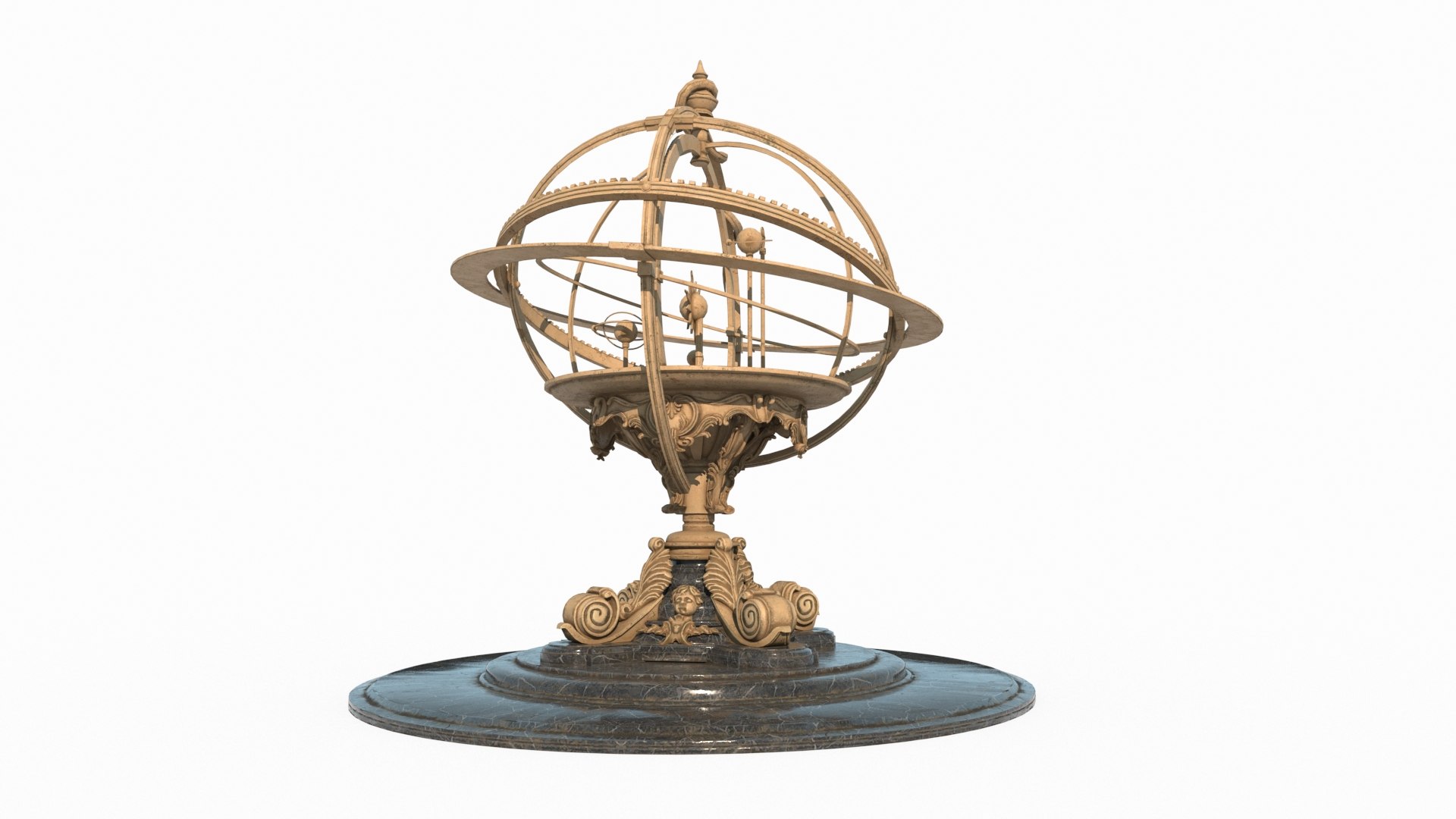 Ancient Astronomical Solar System Sculptures 3D Model - TurboSquid 2397514