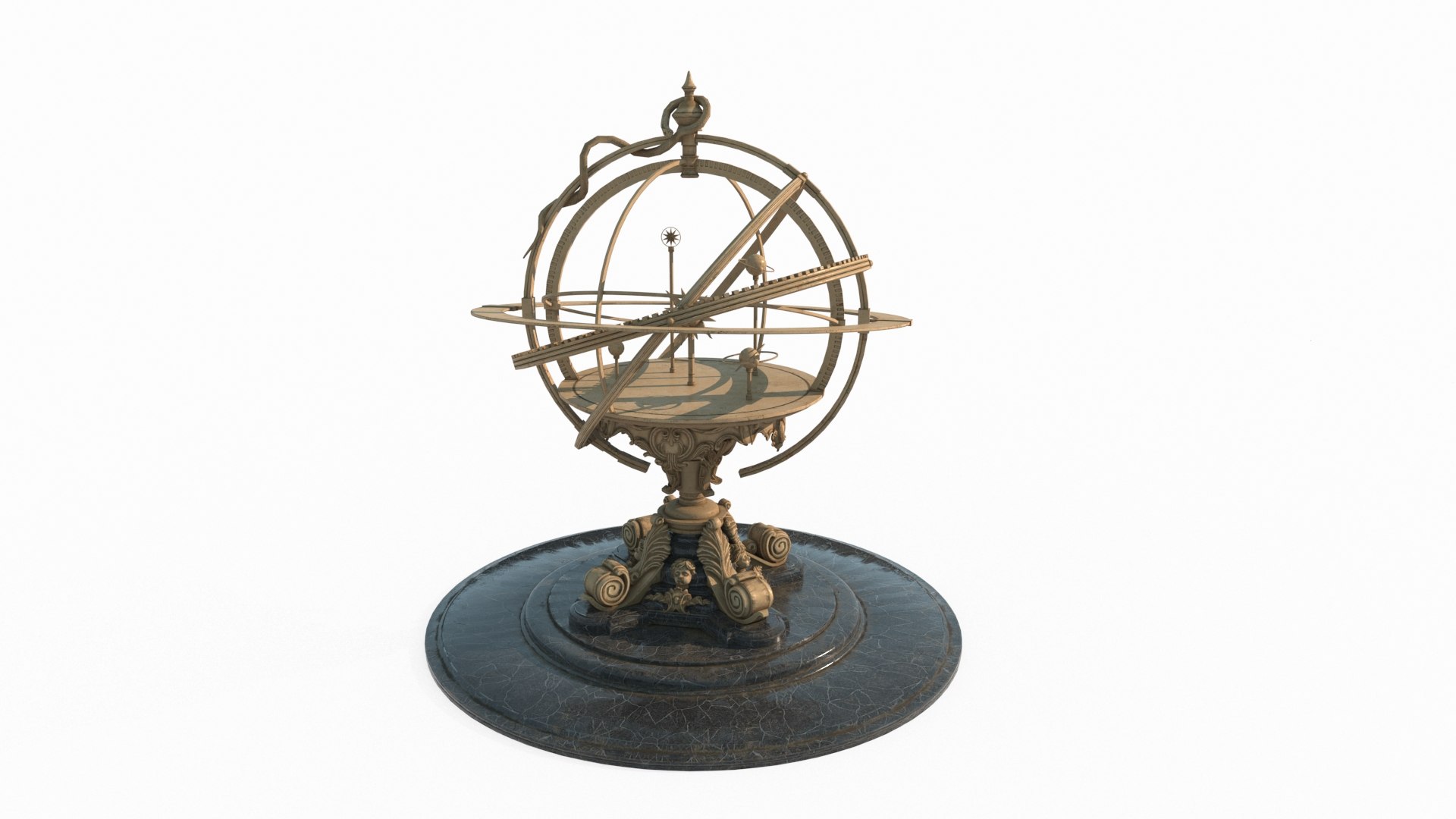 Ancient Astronomical Solar System Sculptures 3D Model - TurboSquid 2397514