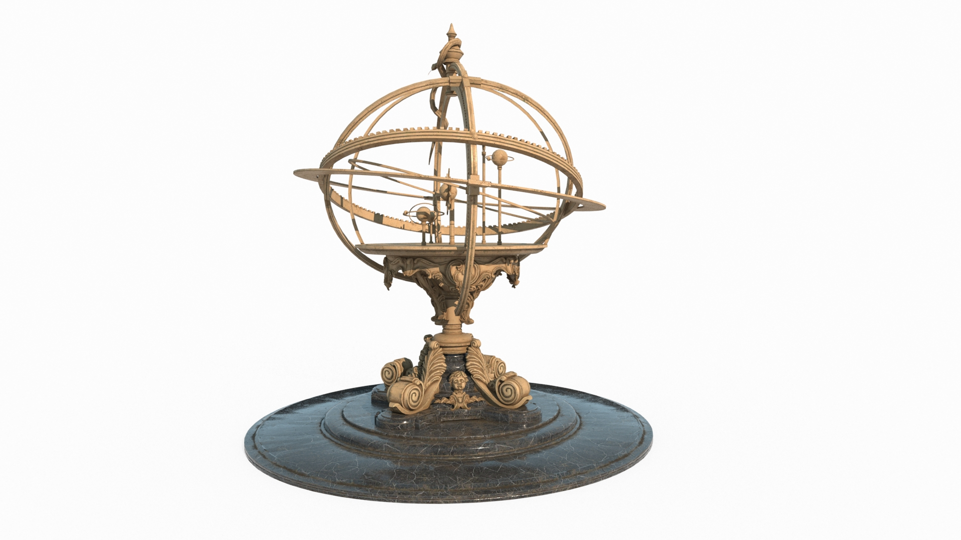 Ancient Astronomical Solar System Sculptures 3D Model - TurboSquid 2397514