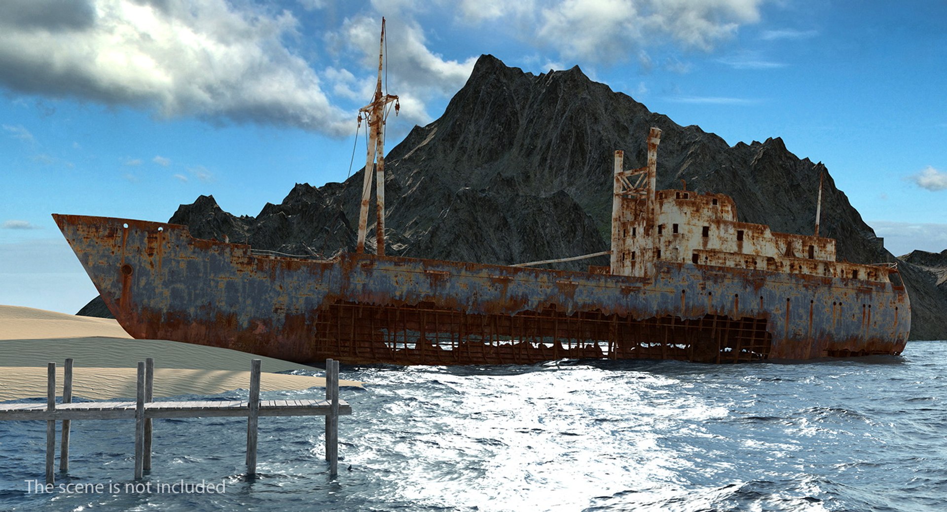 3D Shipwreck Ship Wreck Model - TurboSquid 1407020