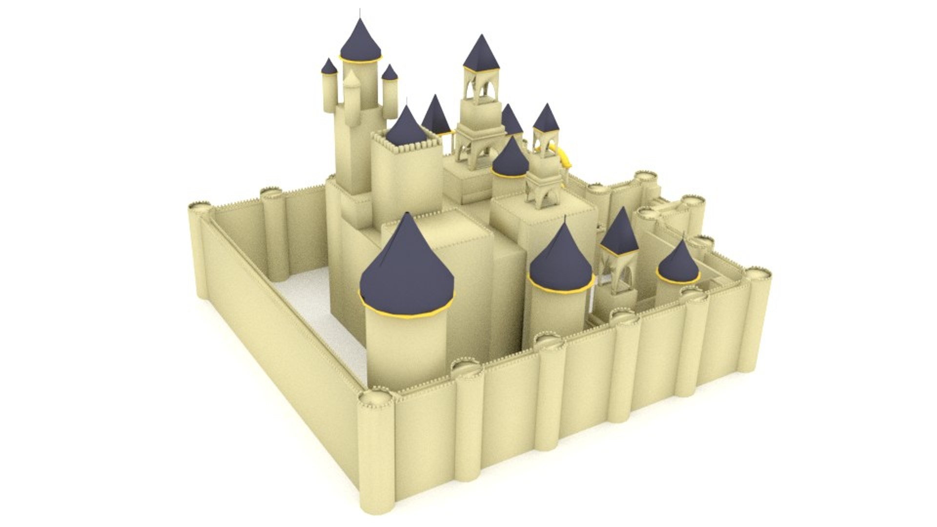 3d blender medieval castle model