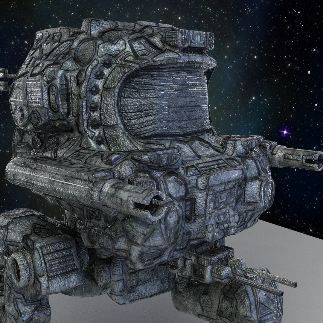 3d model robot mech rigged