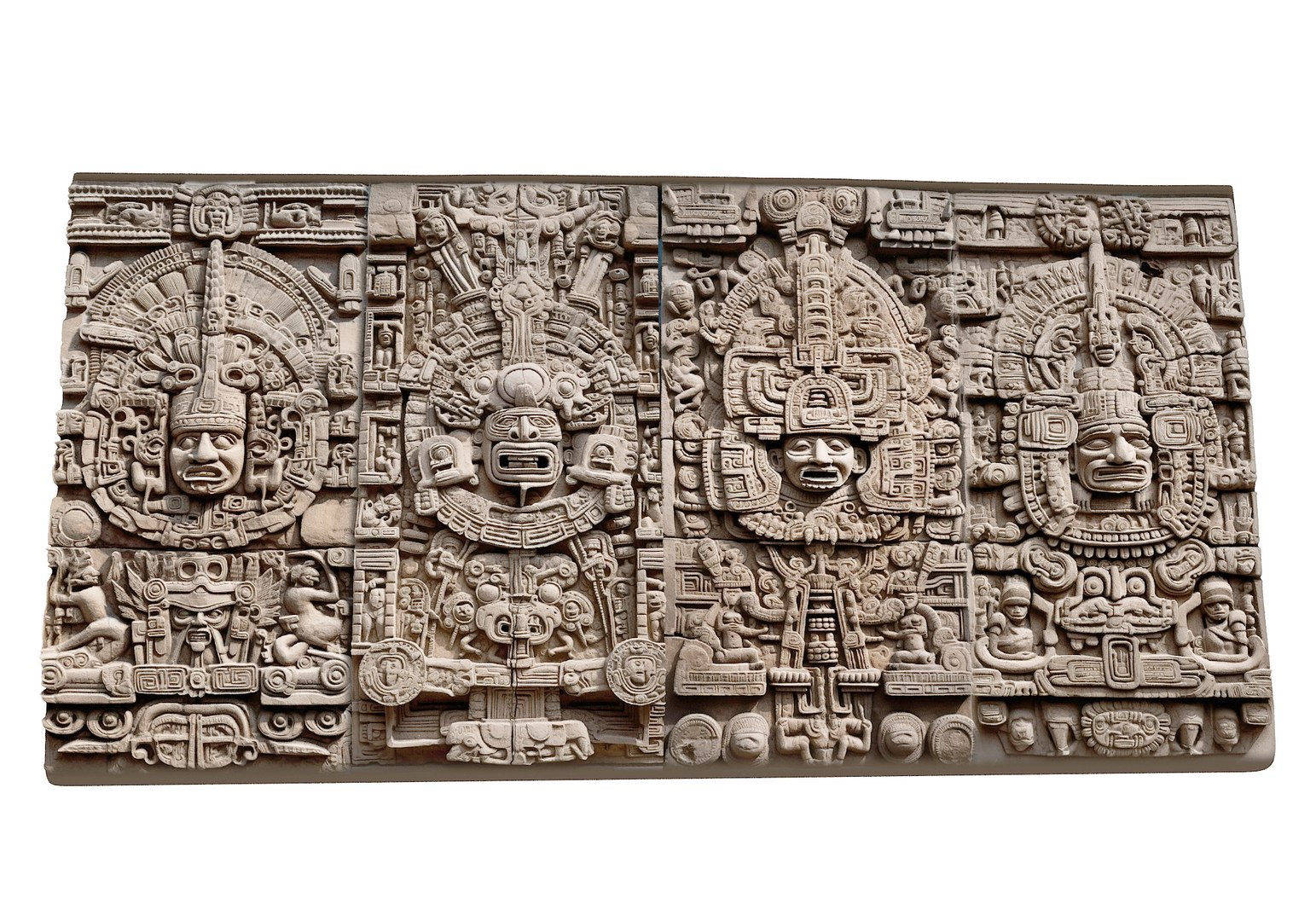 3D Walls Of Ancient Mayan Architecture 2 - TurboSquid 2066598