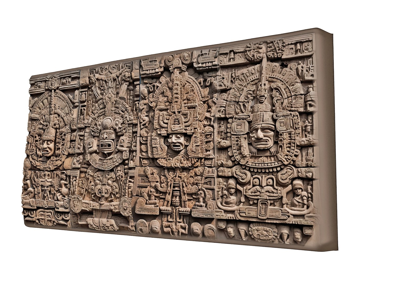 3D Walls Of Ancient Mayan Architecture 2 - TurboSquid 2066598