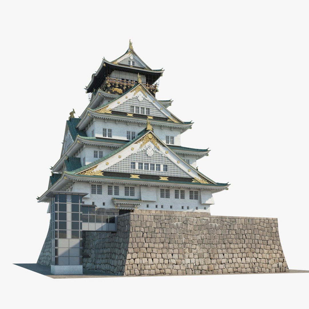 Osaka castle 3D model - TurboSquid 1707429