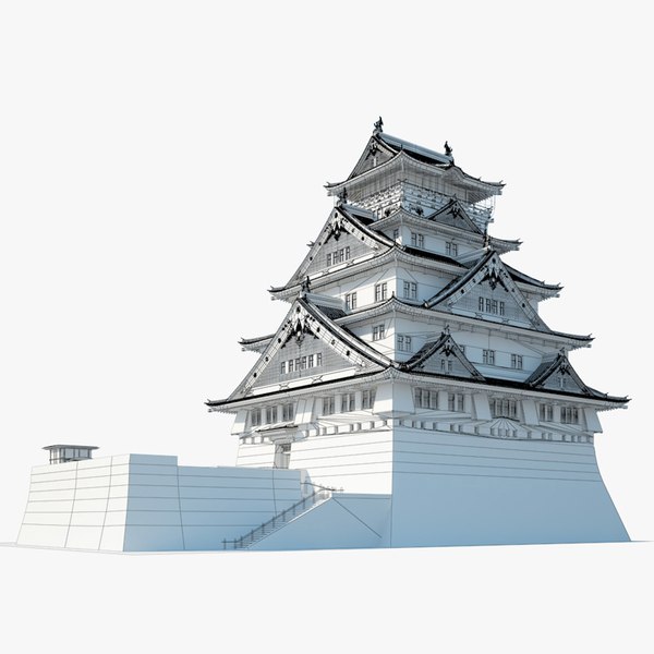 Osaka castle 3D model - TurboSquid 1707429
