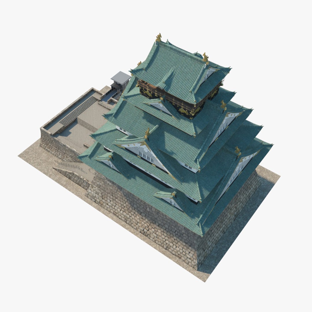Osaka castle 3D model - TurboSquid 1707429
