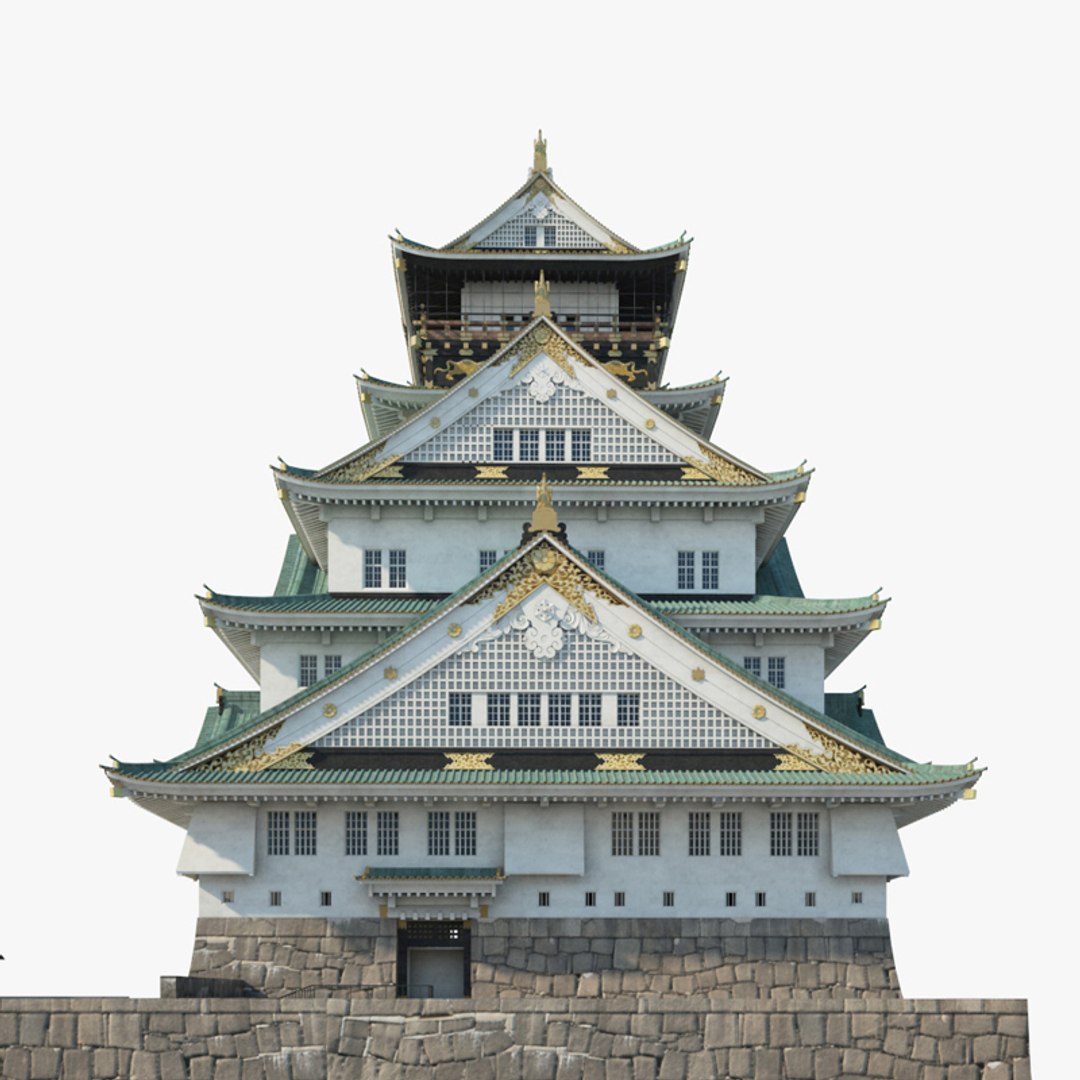 Osaka castle 3D model - TurboSquid 1707429