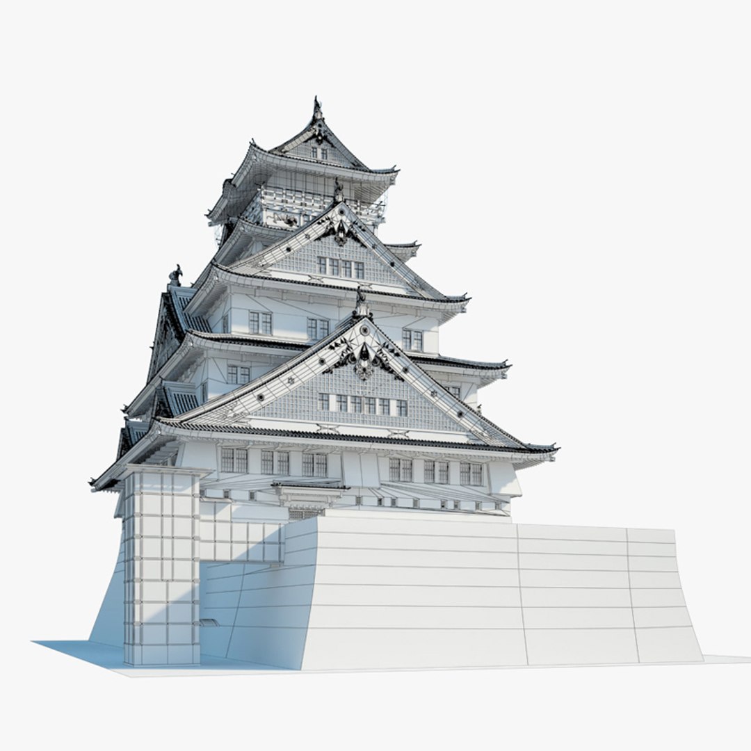 Osaka castle 3D model - TurboSquid 1707429