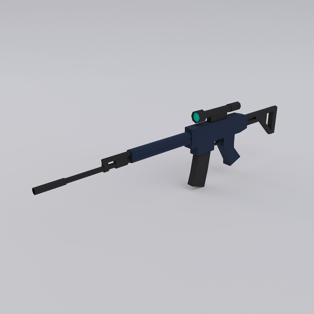 3D Pindad SS2 Sniper Rifle Gun - TurboSquid 1991563