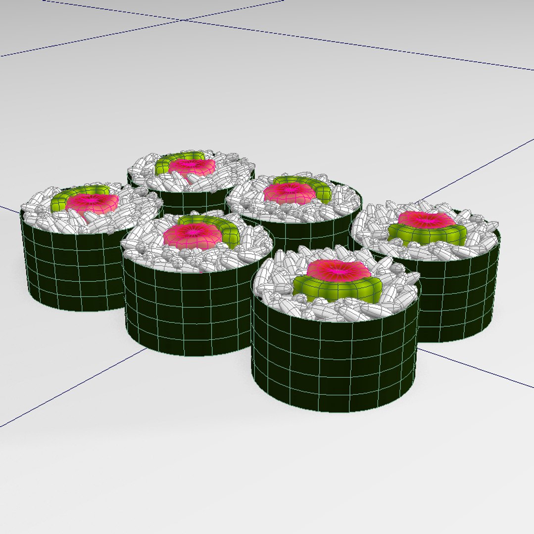 3D Sushi Roll Japanese Food Model - TurboSquid 1467436