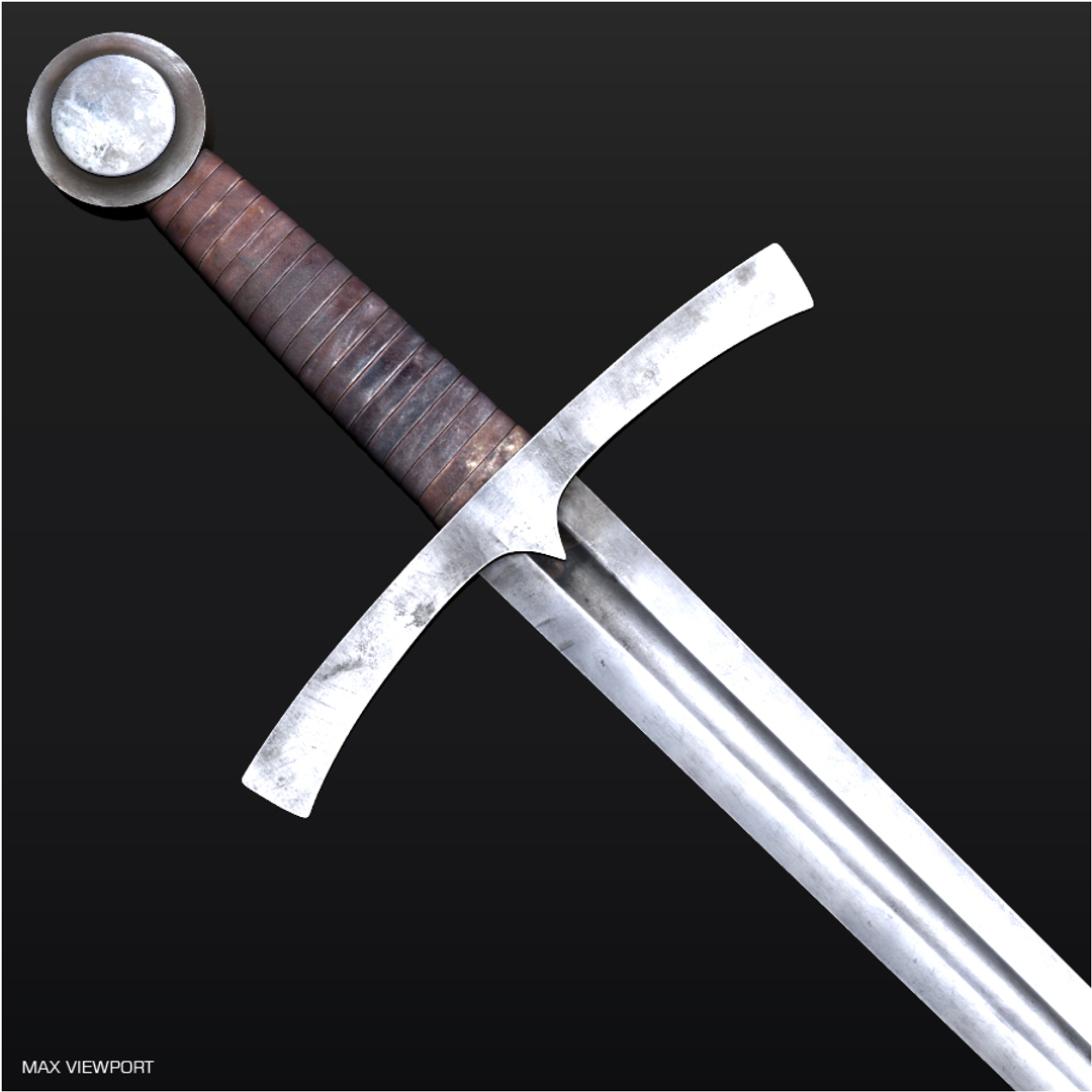 3d model medieval sword