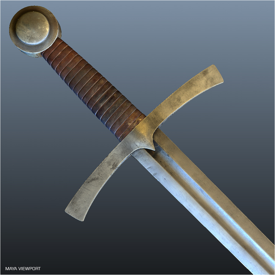 3d model medieval sword