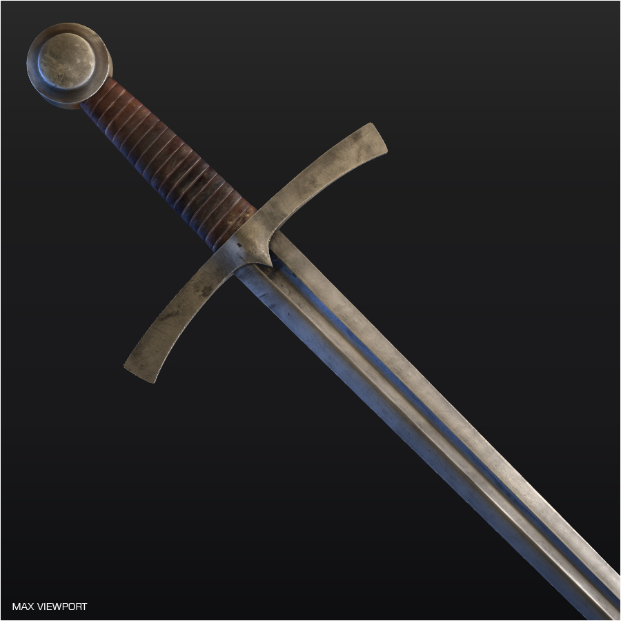 3d model medieval sword
