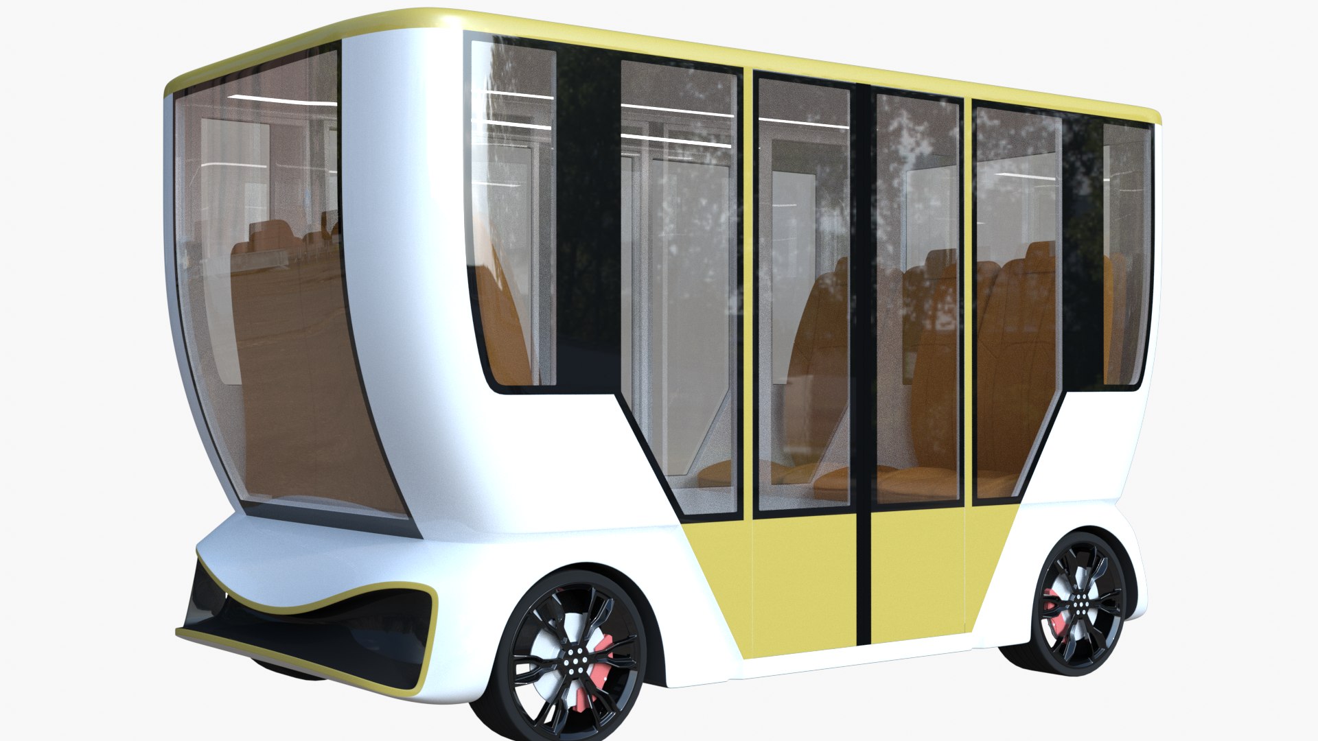 3D Shuttle Bus Model - TurboSquid 1666786