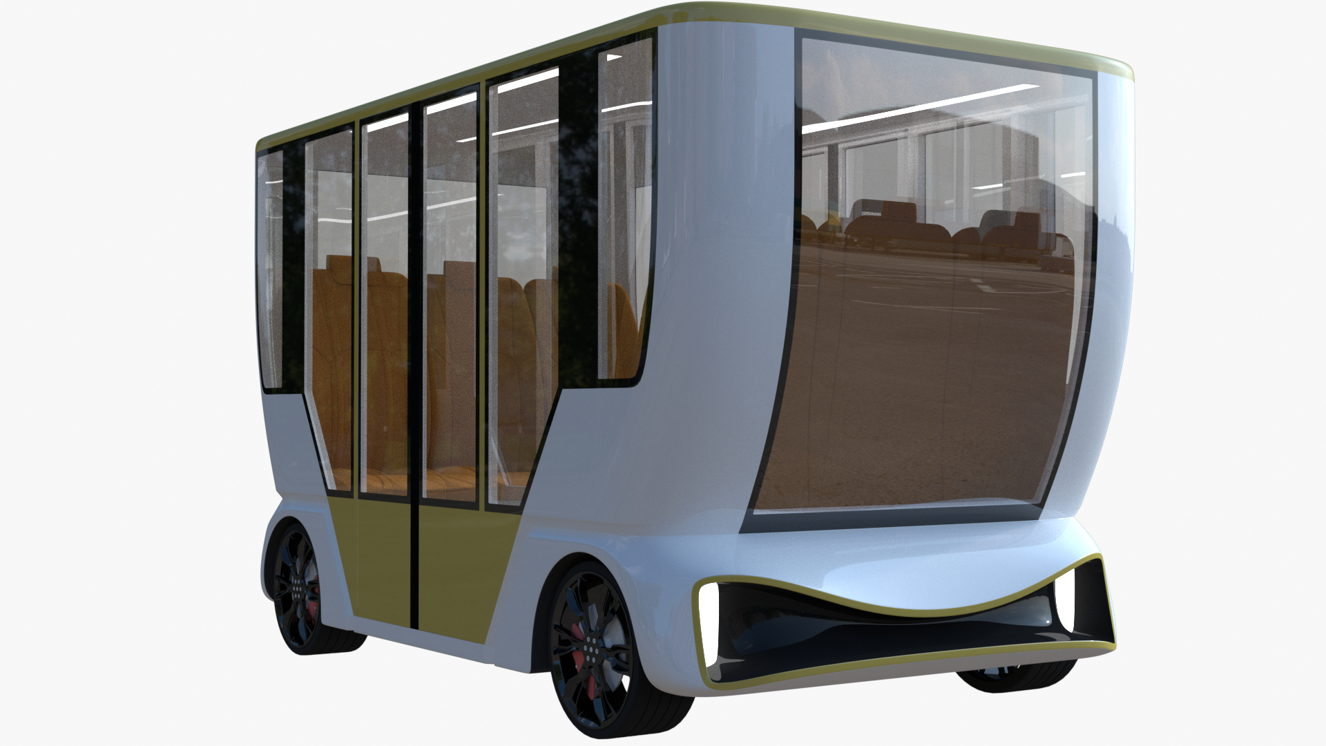 3D shuttle bus model - TurboSquid 1666786