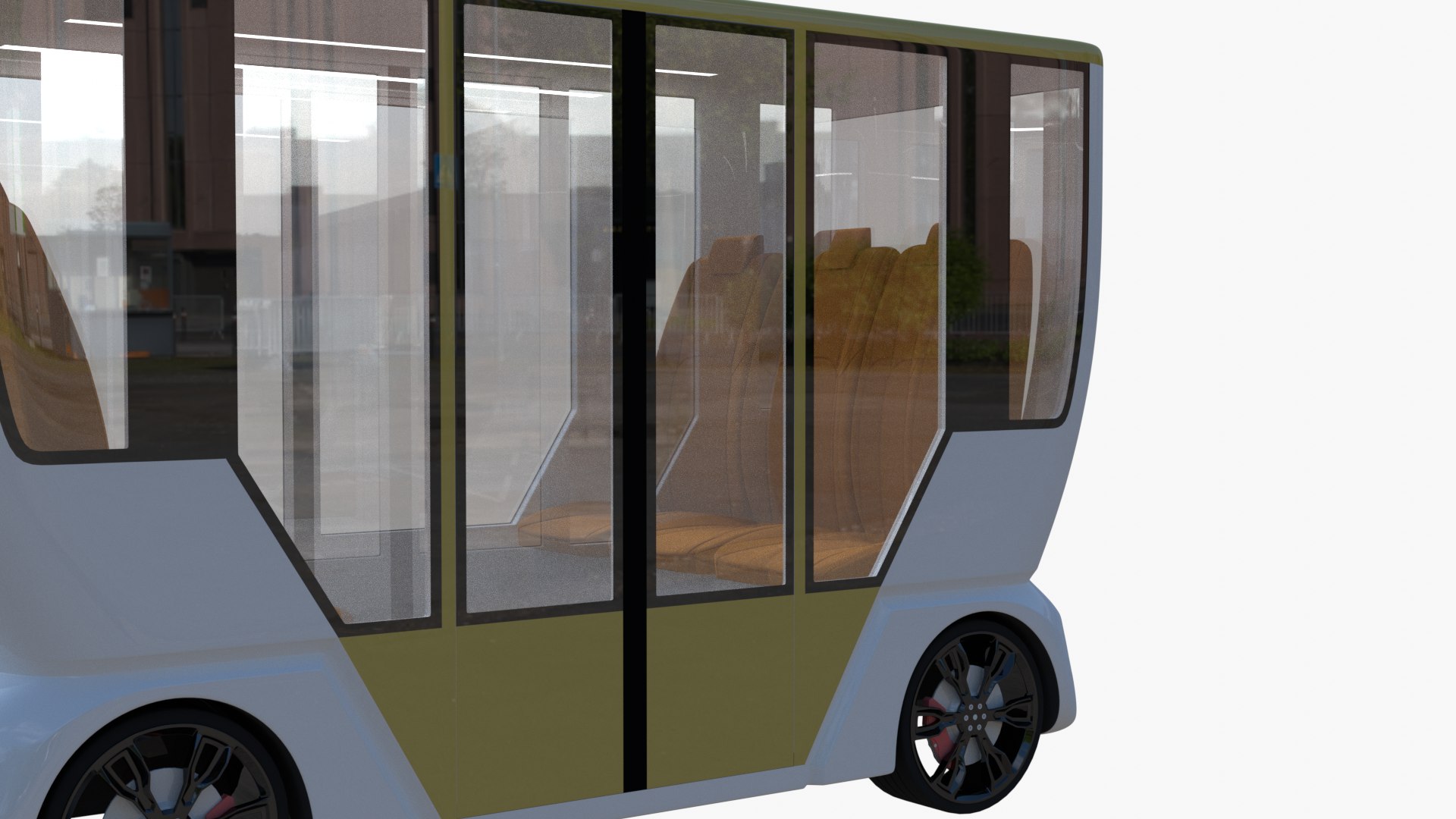 3D Shuttle Bus Model - TurboSquid 1666786