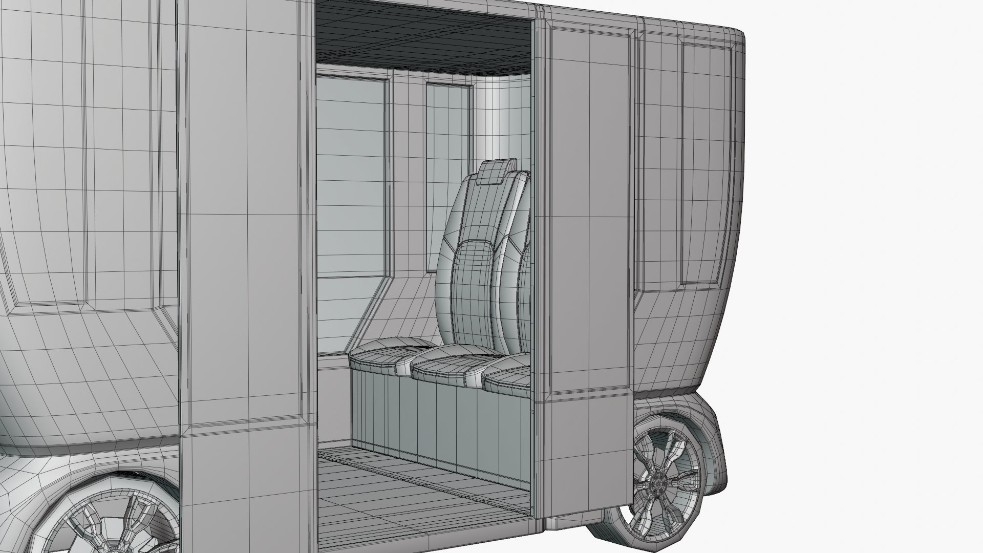 3D Shuttle Bus Model - TurboSquid 1666786