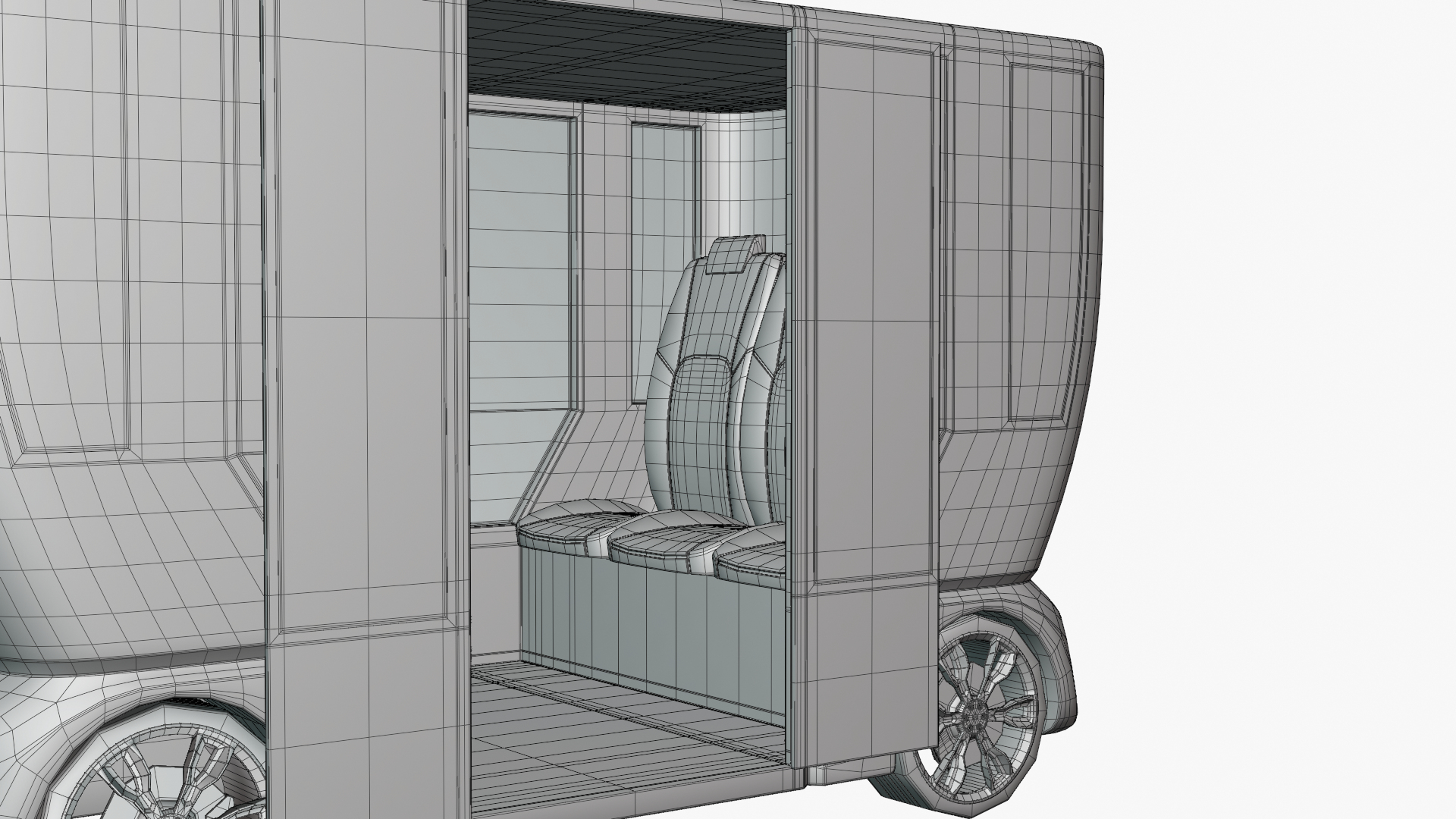 3D shuttle bus model - TurboSquid 1666786