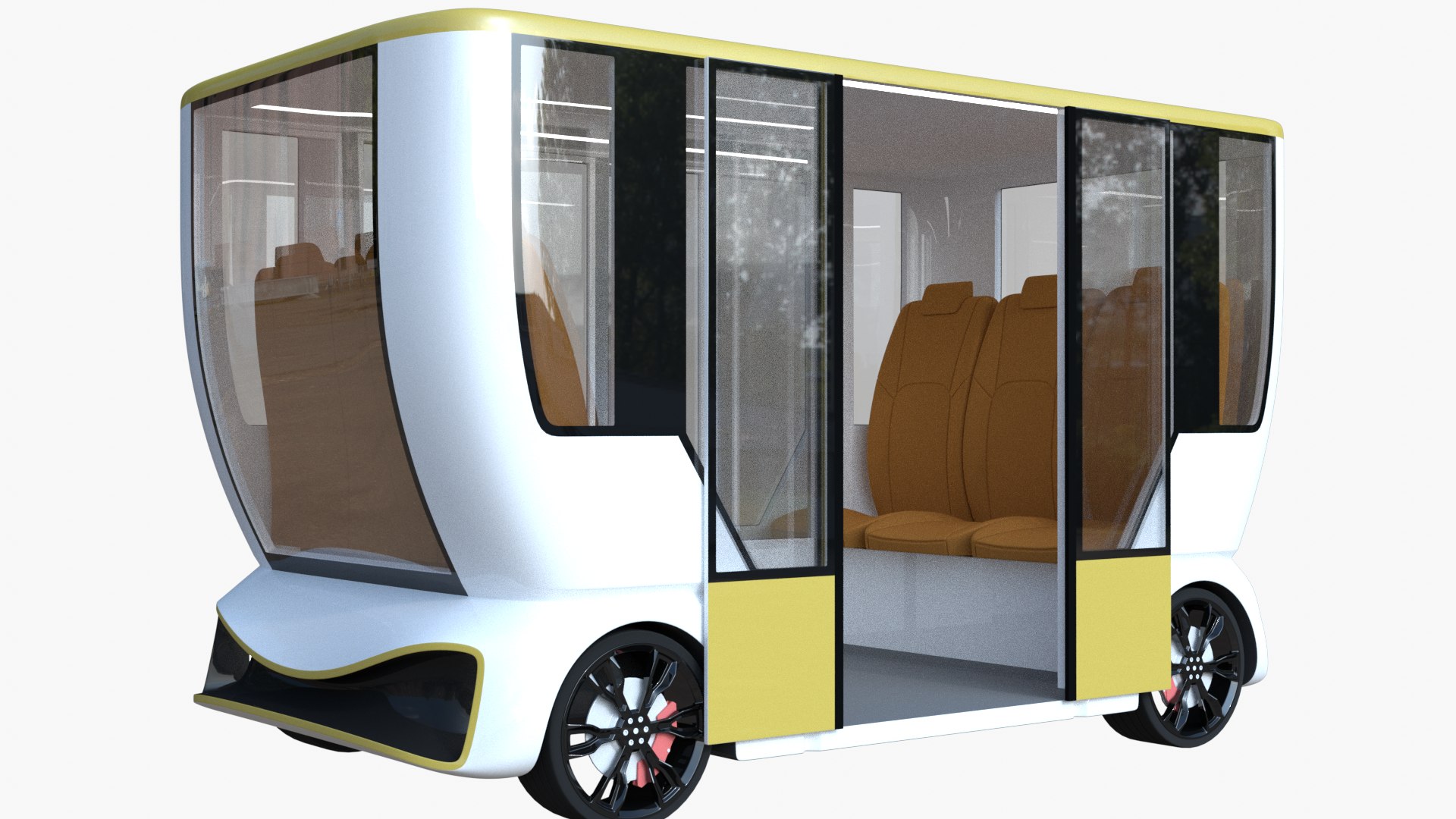 3D Shuttle Bus Model - TurboSquid 1666786