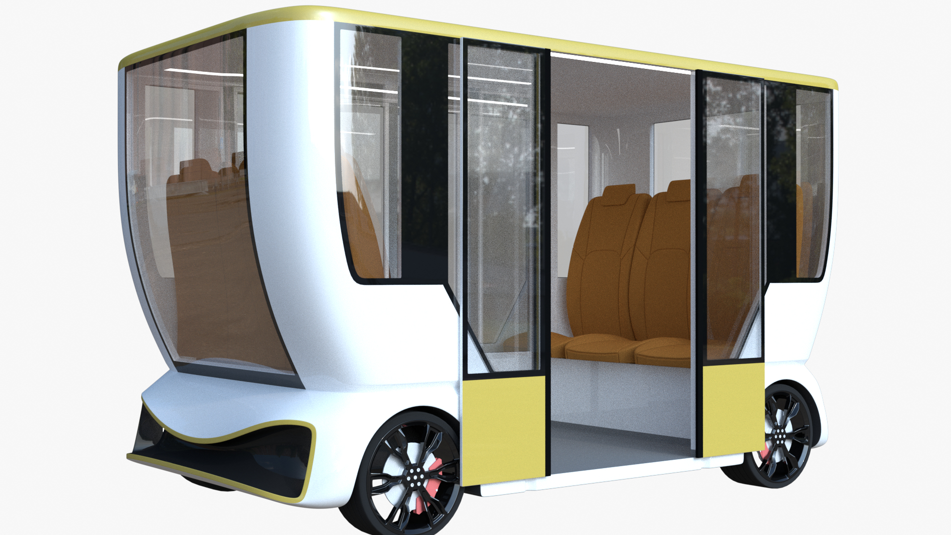 3D shuttle bus model - TurboSquid 1666786