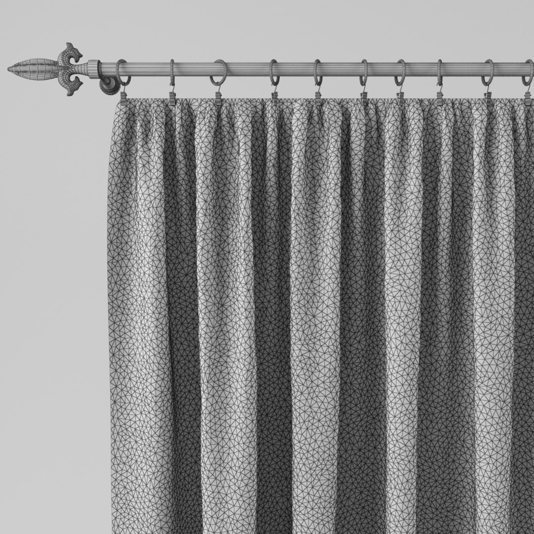 Curtain Drape 3D Model - TurboSquid 1238953