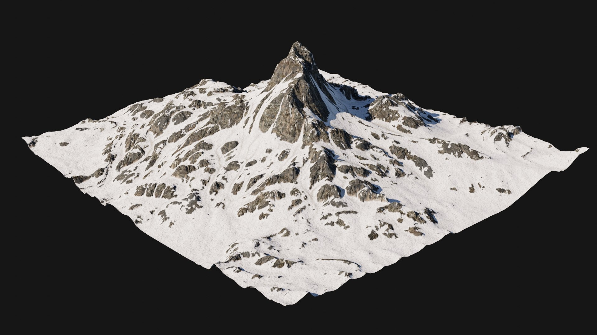 3D Model Snowy Mountain Ex16 - TurboSquid 2083268